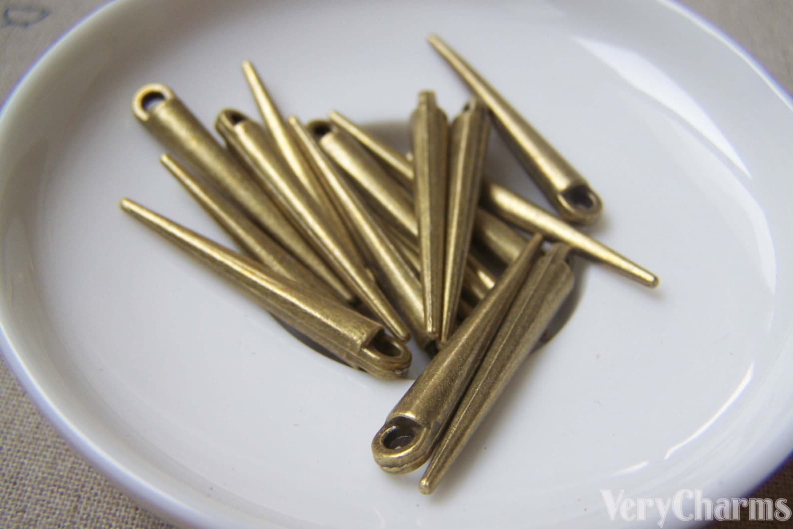 20 Pcs of Antique Bronze Lovely Pin Spikes Charms 5x34mm A4762 | Etsy