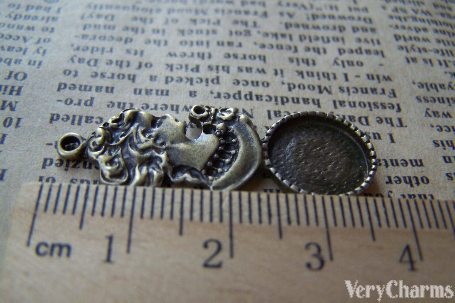 10 Pcs of Antique Bronze Lady Round Base Settings Match 12mm - Etsy