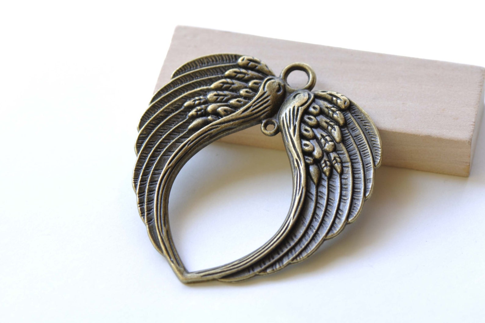 Large Angel Wings Connectors Antique Bronze Pendants 68x73mm - Etsy