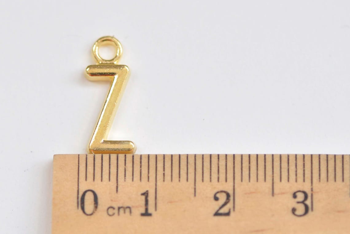 Shiny Gold Small Alphabet Letter Tags Initial Charms A-Z Size | Etsy