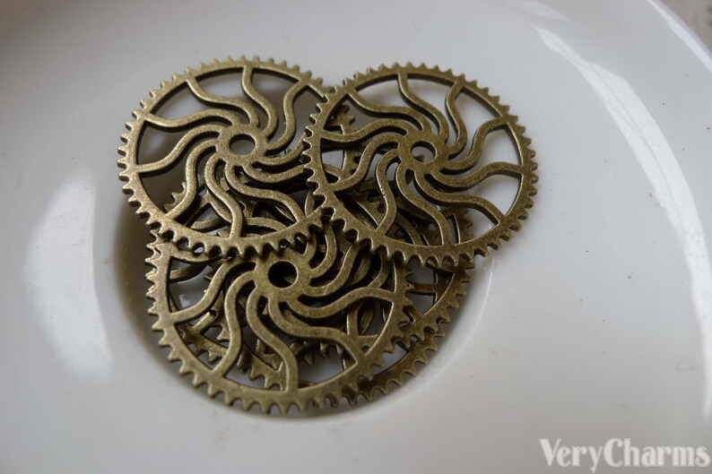 30 Pcs Antique Bronze Steampunk Gear Wheel Charms 24mm A7085 - Etsy
