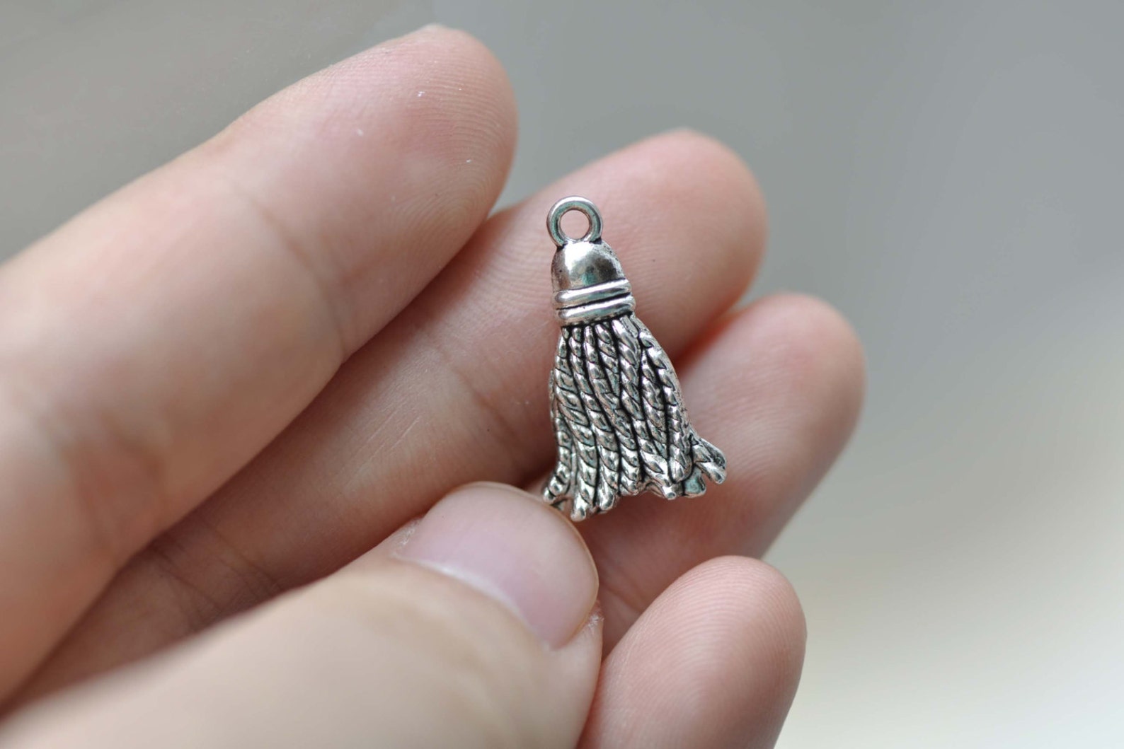 Metal Tassel Charms Antique Silver Finish 12x21mm Set of 20 | Etsy