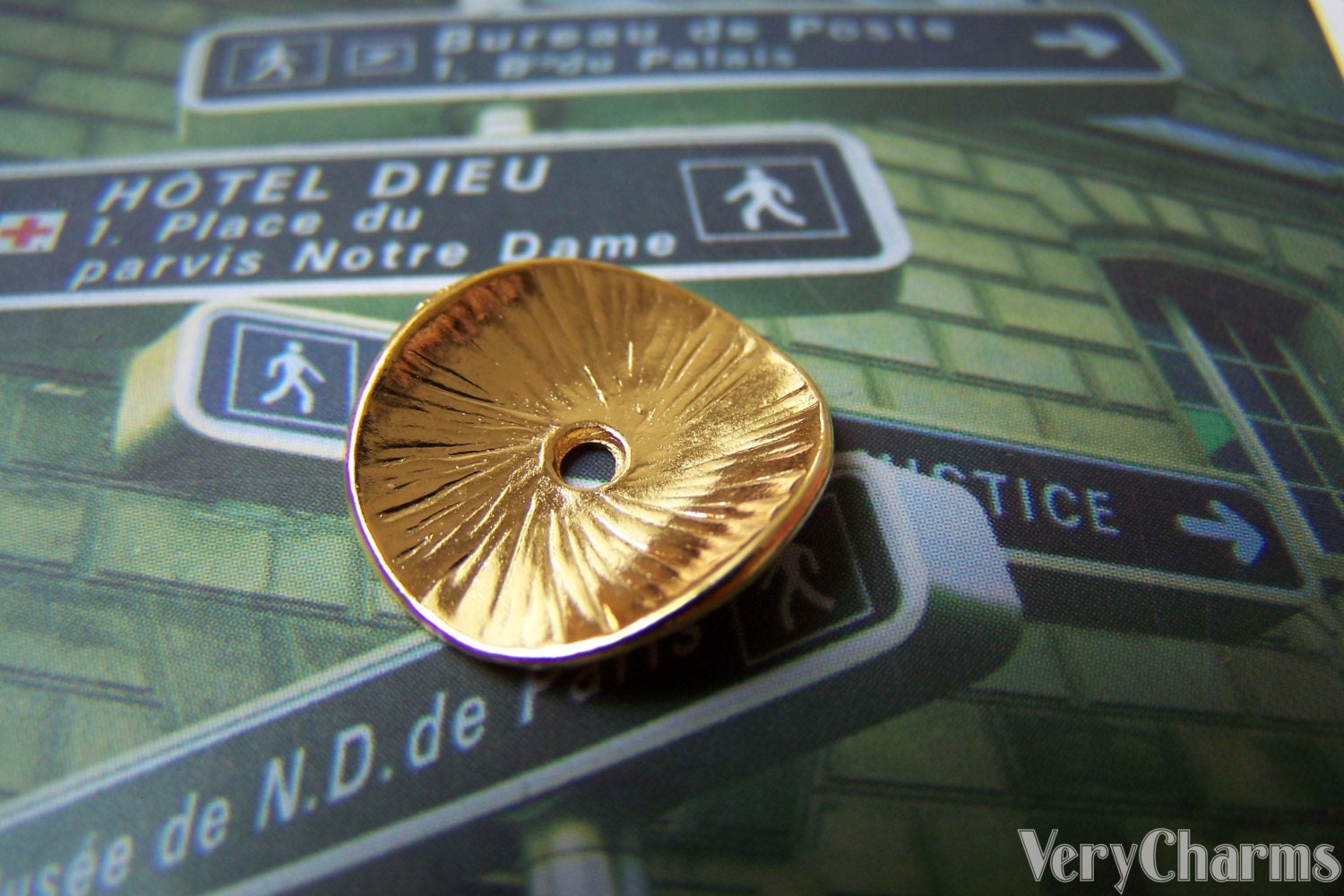 Gold Curved Round Potato Chip Spacer Disc Beads Jewelry Making - Etsy