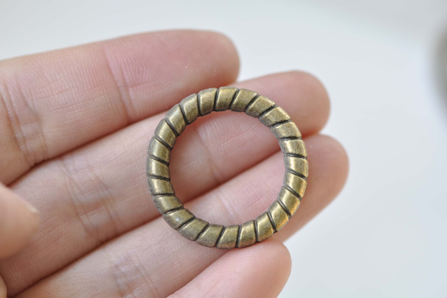 Antique Bronze Thick Coil Loop Circle Rings 26mm Set of 10 - Etsy