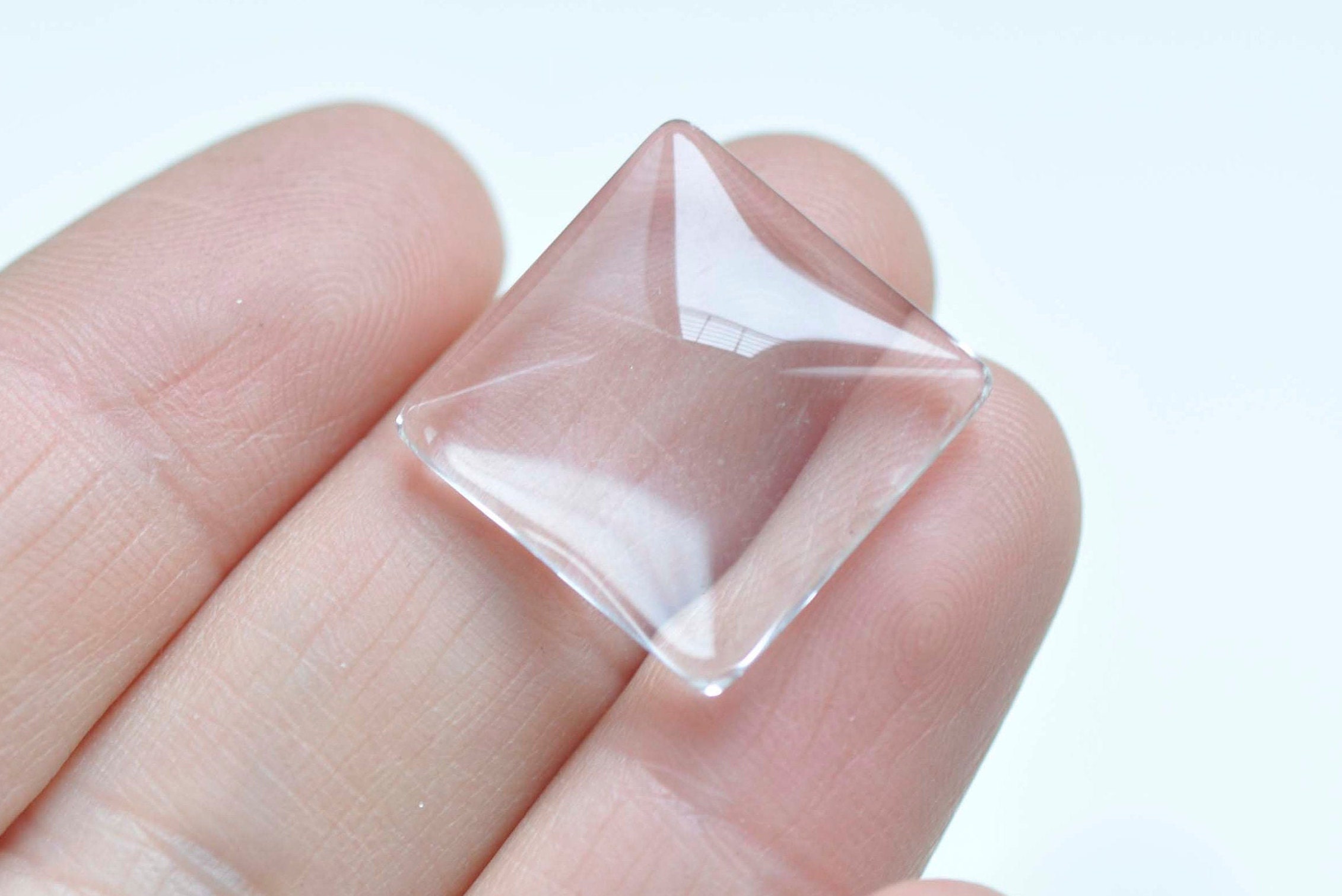 Clear Glass Dome Square Cabochon Cameo 6mm/8mm/10mm/12mm/14mm/15mm/16mm ...