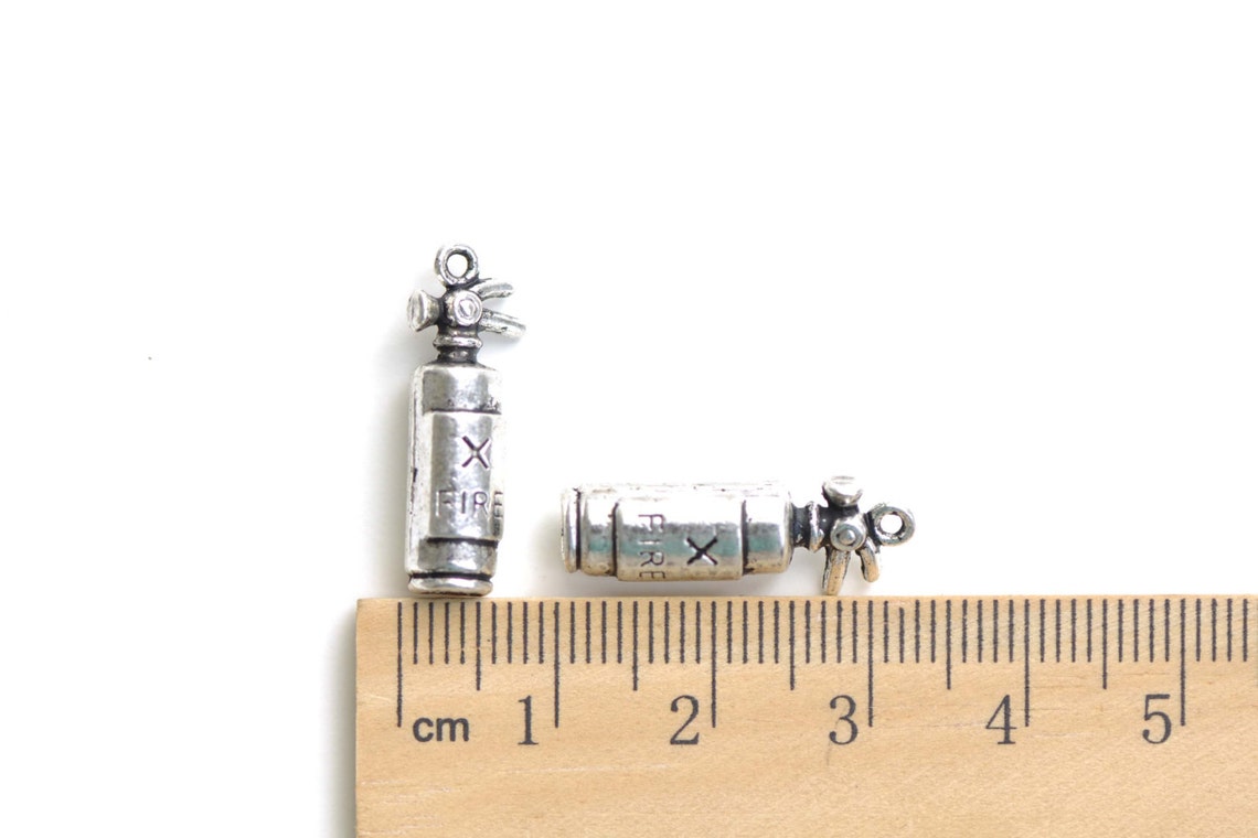 Fire Extinguisher Charms Antique Silver 3D Firemen Pendants - Etsy