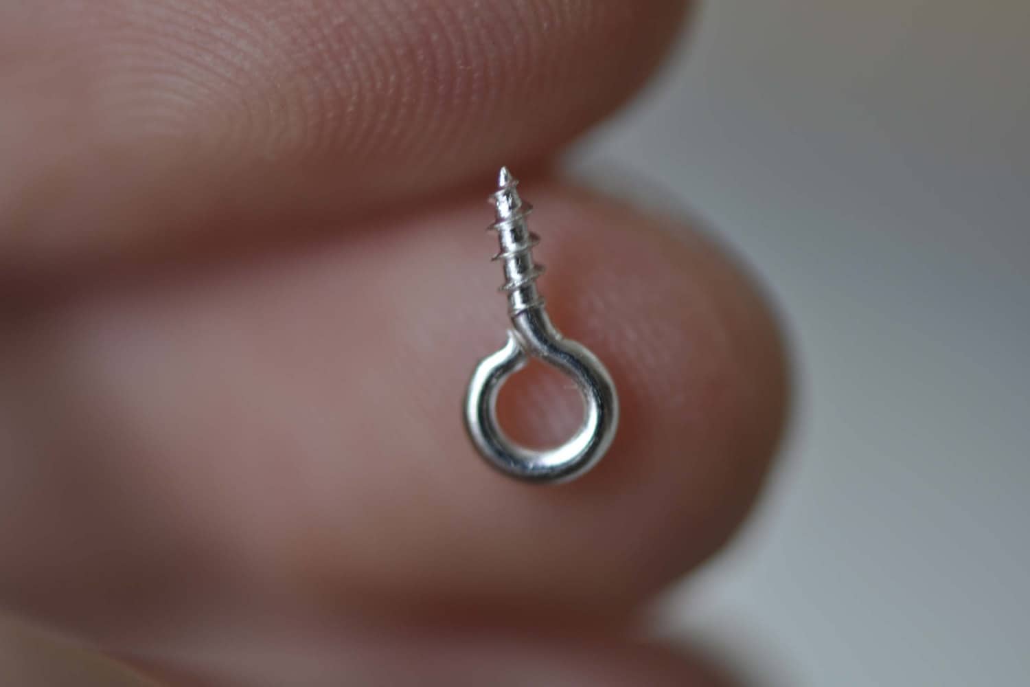 500 Pcs Silver Mini Screw Eye Pins Hooks 4x8mm 19 Gauge for Half ...