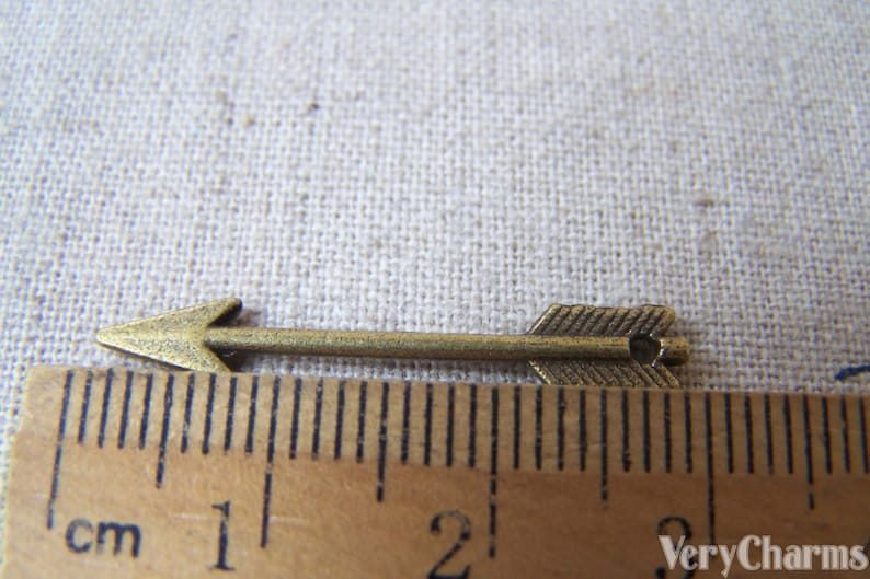 50 Pcs of Antique Bronze Small Arrow Charms 6x30mm A4329 - Etsy