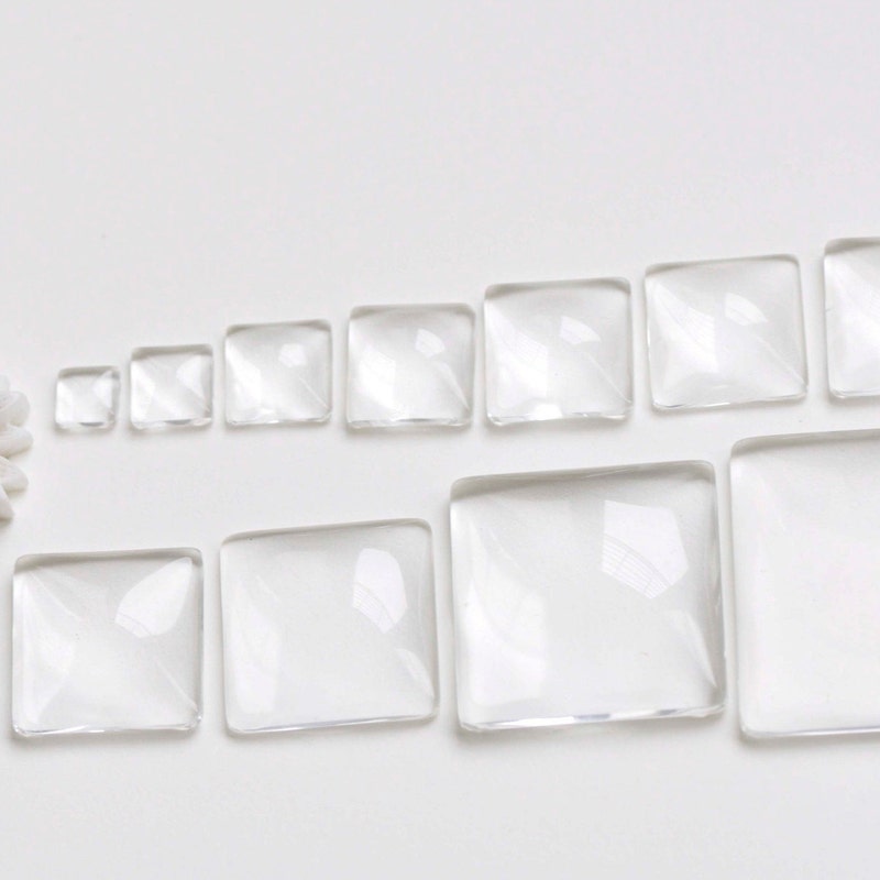 Clear Glass Cabochon - Etsy