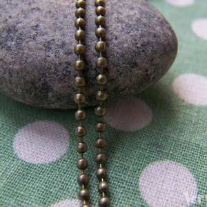 Ball Chain Antique Brass Vintage Bead Chain 2mm Set of 16ft (5m) A2722 ...