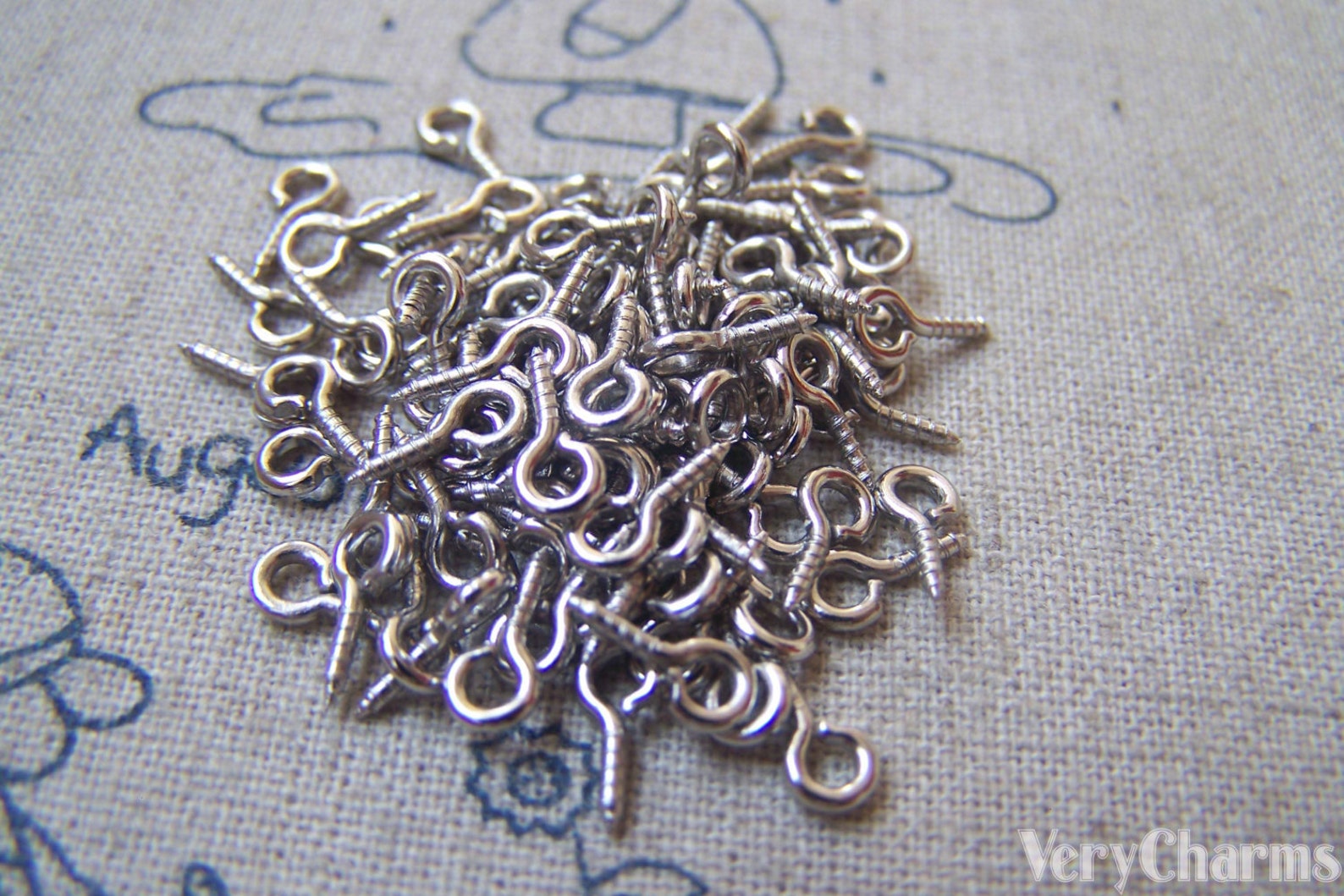 500 Pcs Silvery Gray Nickel Mini Screw Eye Hook Bail Pins - Etsy