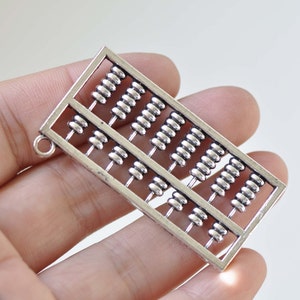 Chinese Abacus Charm Pendants Antique Silver Finish Set of 6 A8440 - Etsy