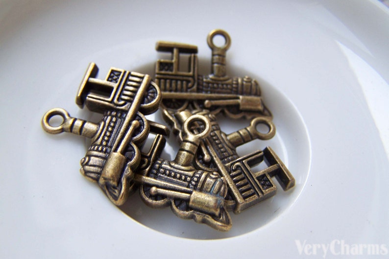 10 Pcs of Antique Bronze Train Charms 14x22mm A5076 - Etsy