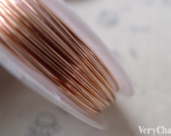 Oxidized Copper Wire 28g Round DS 5-100ft - Etsy