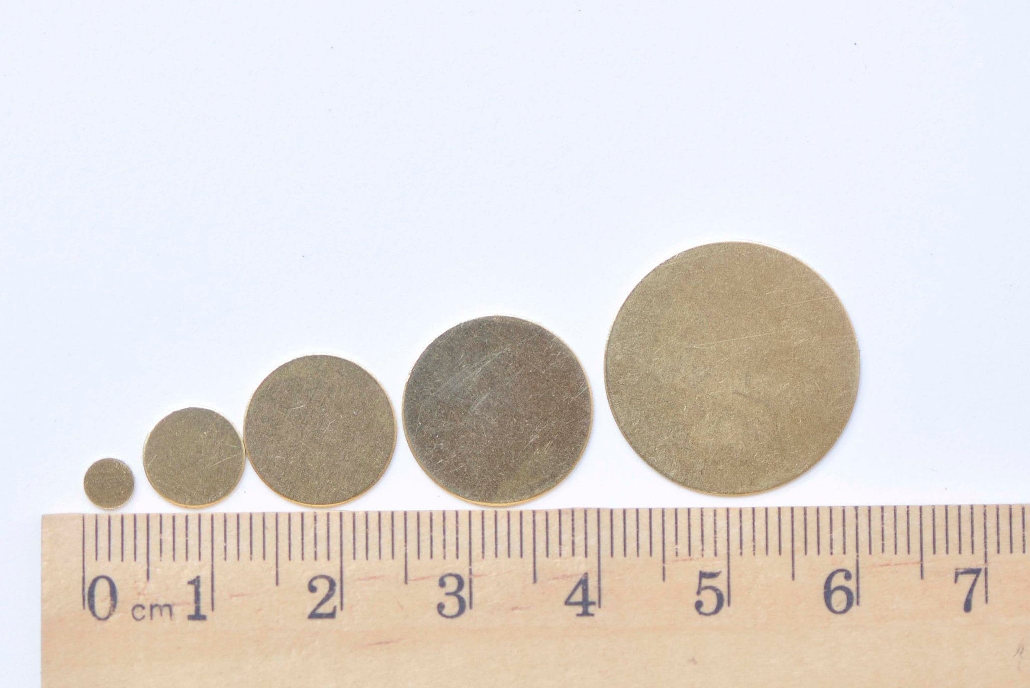 Raw Brass Flat Round Blank Disc Engravable No Hole Tags - Etsy