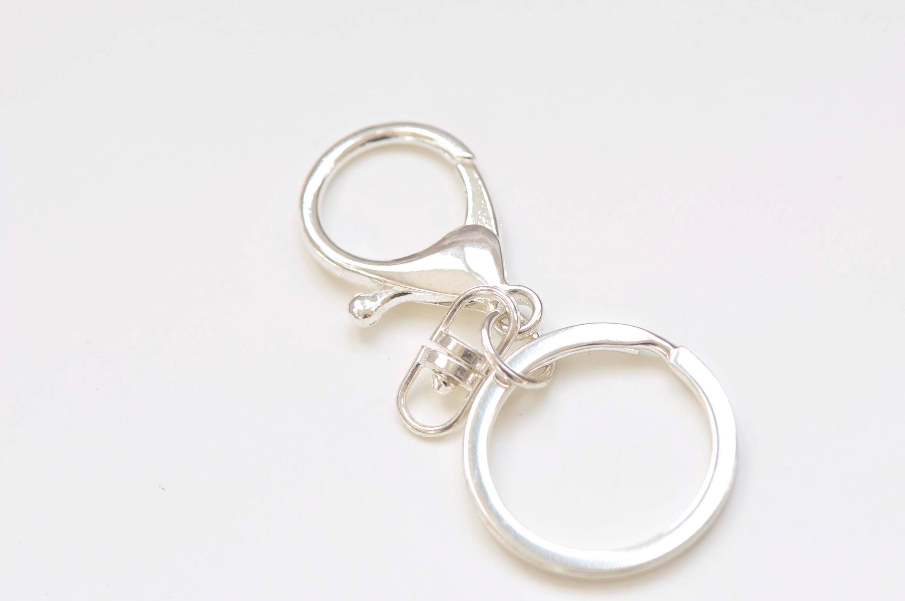 Large Keychain Key Ring With Lobster Swivel Clasps for Adding Lanyards ...