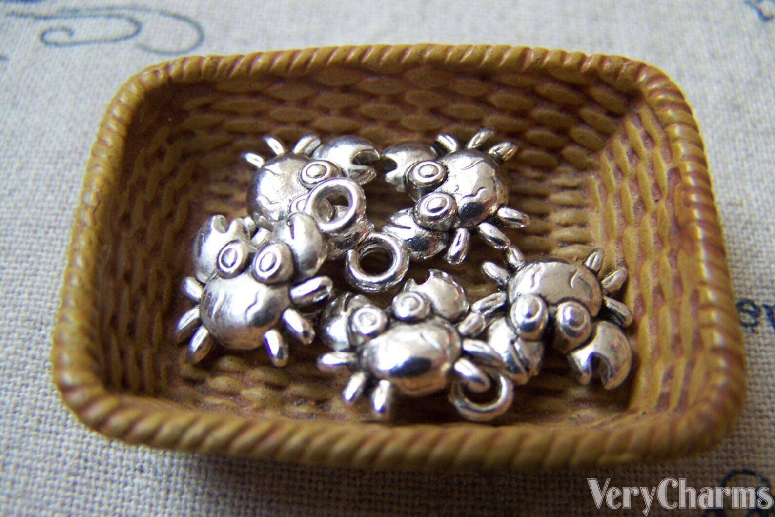20 Pcs of Antique Silver Crab Charms 10mm Double Sided A5712 - Etsy