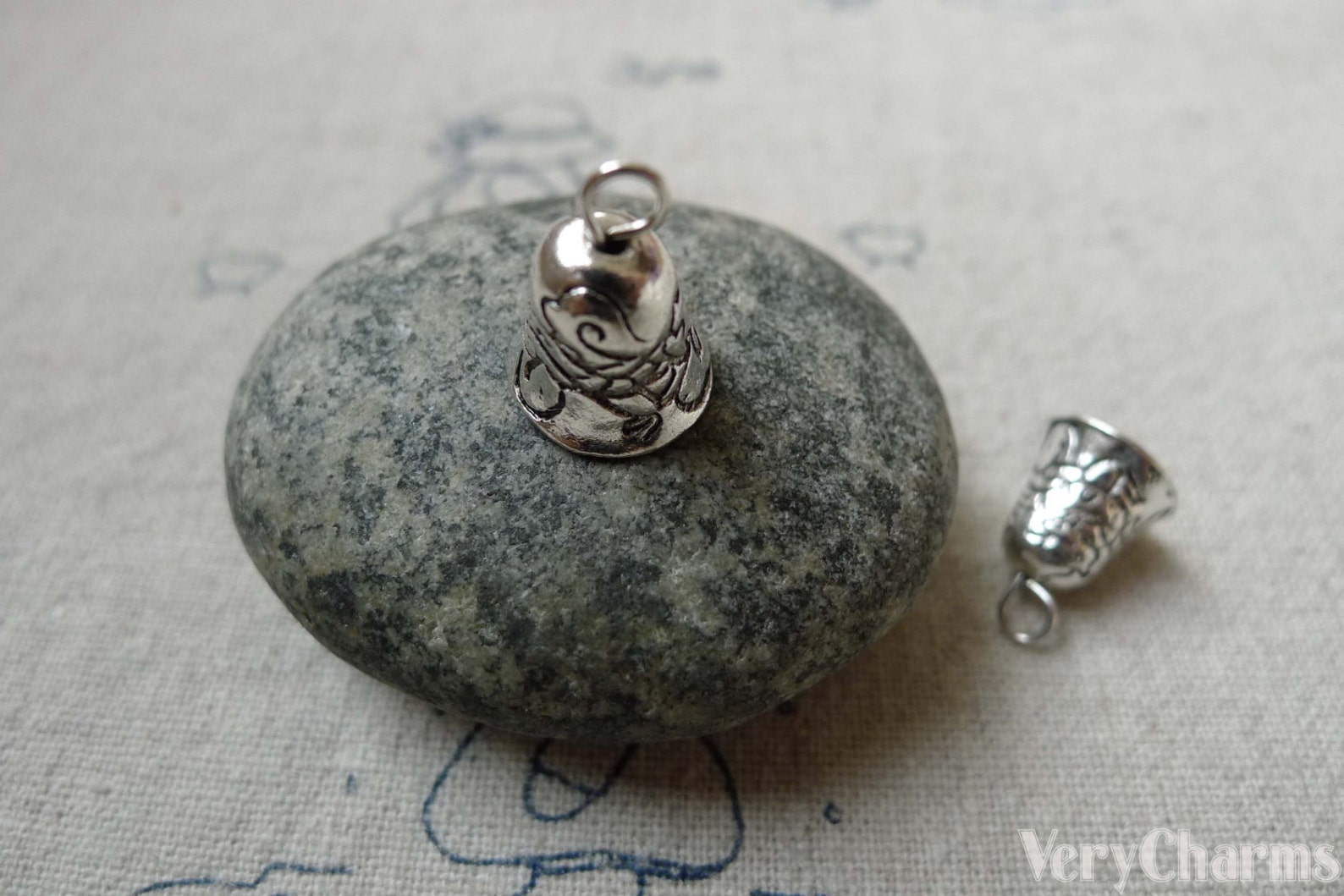 10 Pcs of Antique Silver Toll Bell Pendants Charms 9x9mm A6471 - Etsy