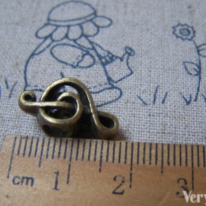 Antique Bronze Treble Clef Music Note Beads 9x18mm Set of 10 A4892 - Etsy