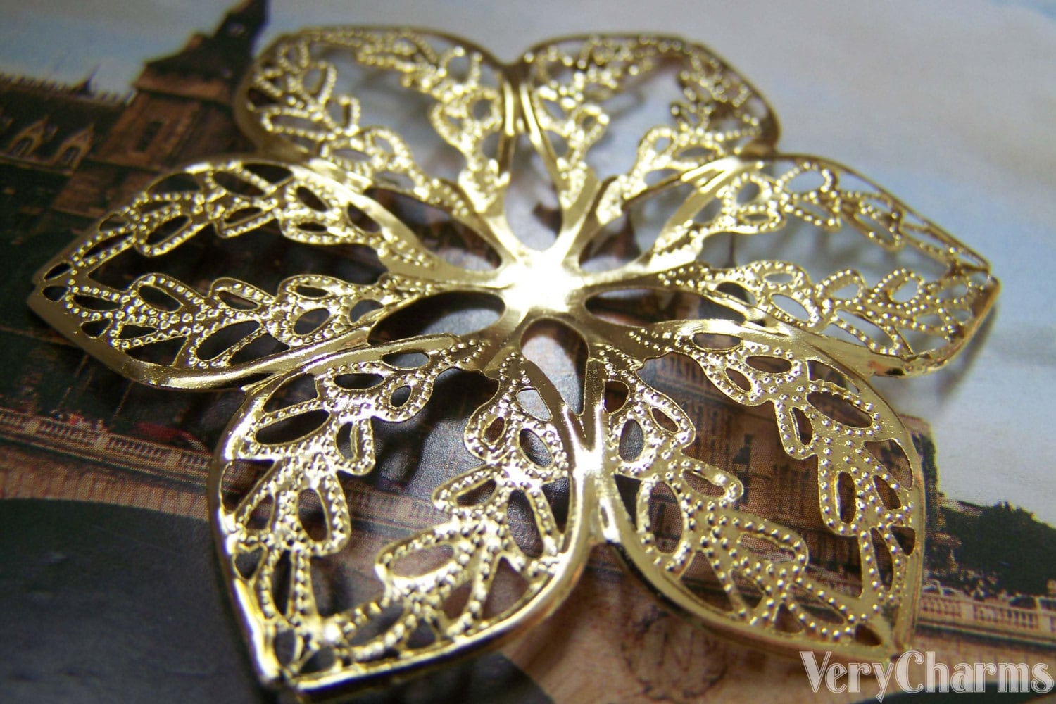 20 Pcs of Gold Filigree Huge Flower Embellishments 65mm A2251 - Etsy