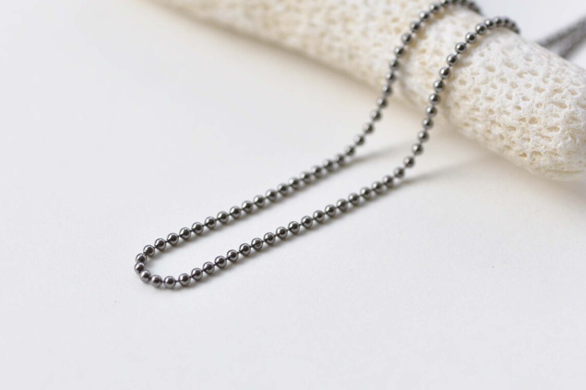 16ft 5m Gunmetal Black Ball Chain 1.5mm A8780 - Etsy