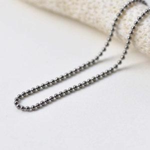 16ft (5m) Gunmetal Black Ball Chain 1.5mm A8780 - Etsy