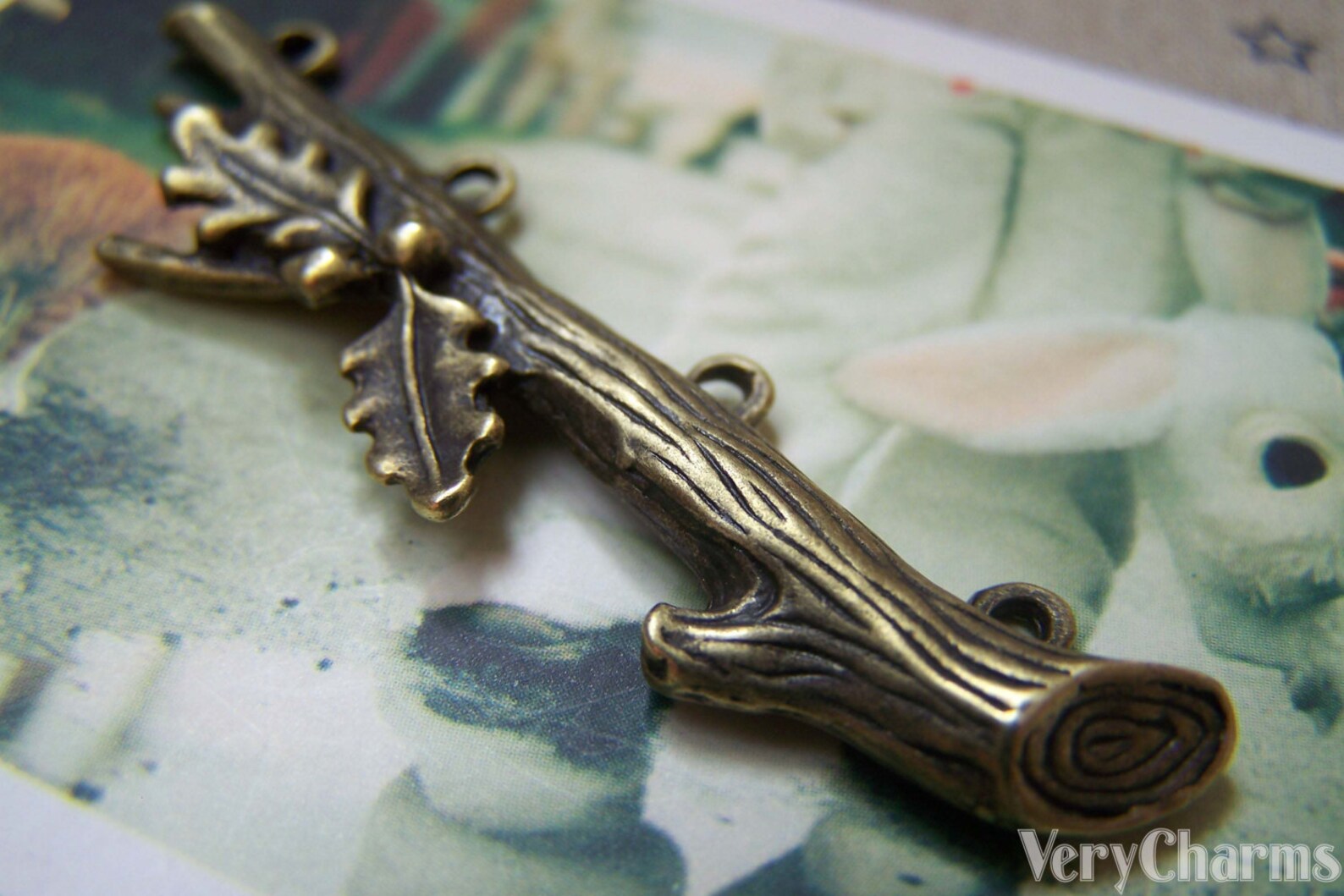 10 Pcs of Antique Bronze Huge Tree Trunk Charms Pendants With - Etsy