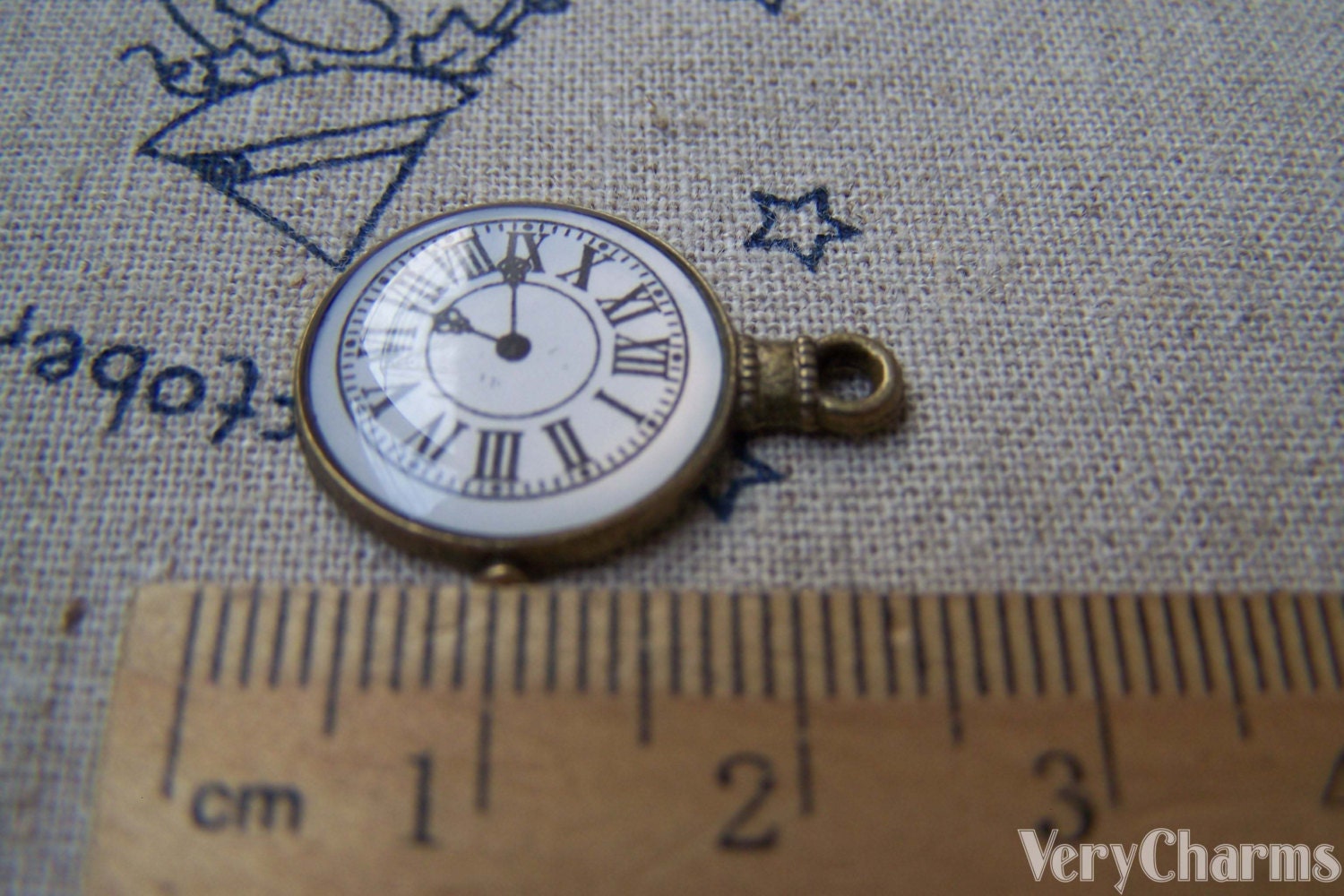 6 Pcs of Antique Bronze Enamel Clock Charms Small Size 18x23mm | Etsy