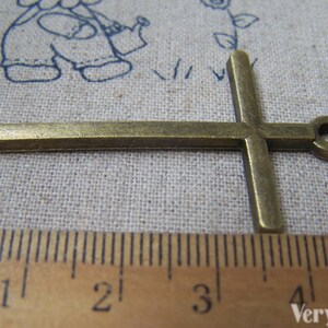 10 Pcs of Antique Bronze Lovely Smooth Cross Pendant 30x48mm A3874 - Etsy