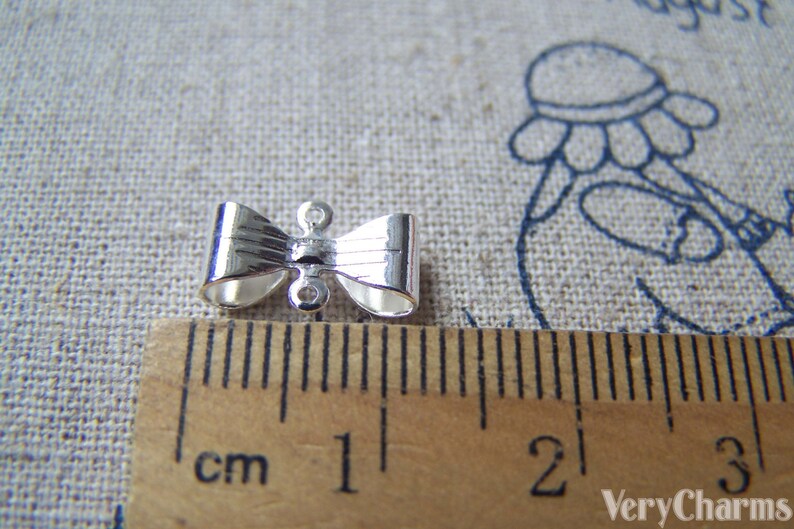 20 Pcs of Silver Tone Brass Bow Tie Knot Connector 7x12mm A4478 - Etsy