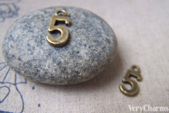 20 Pcs of Antique Bronze Arabic Figure Number 5 Five Charms | Etsy