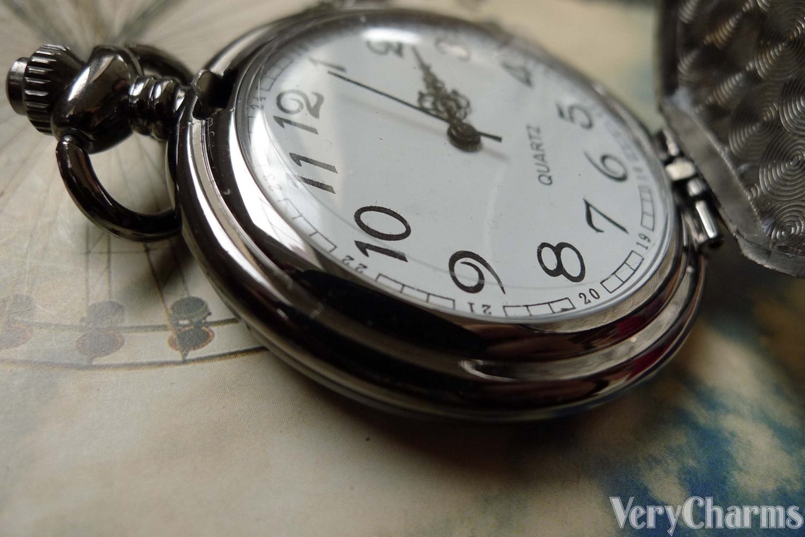 1 PC Black Polish Pocket Watch 47x47mm A6402 - Etsy