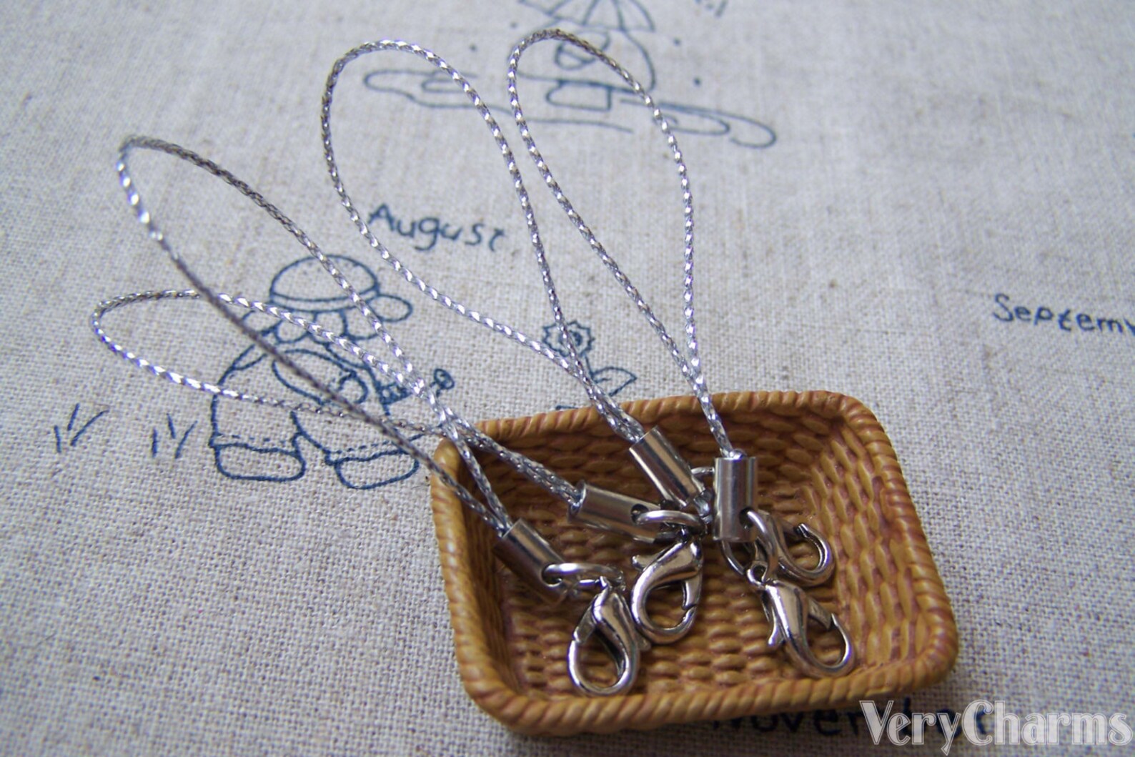 Silver Strap Lariat Lanyard With 10mm Lobster Clasp Cell Phone ...
