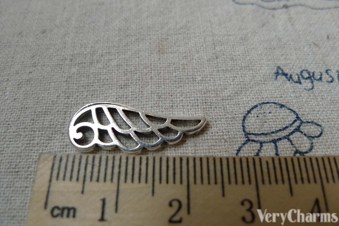 20 pcs of Antique Silver Filigree Wing Charms 9x23mm A6470 | Etsy
