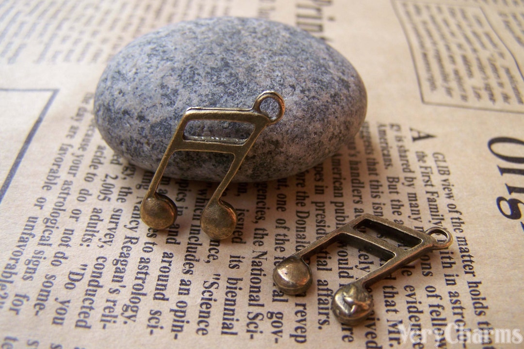 10 Pcs of Antique Bronze Music Note Charms 13x26mm A1699 - Etsy
