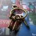 10 Pcs of Antique Bronze Keychain With Three Vintage Keys Charms ...