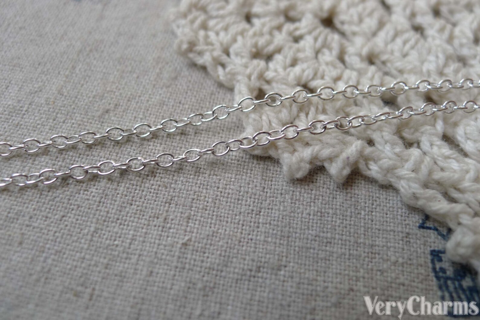 16ft 5m of Silver Tone Steel Oval Cable Chain Link 1.6mm | Etsy