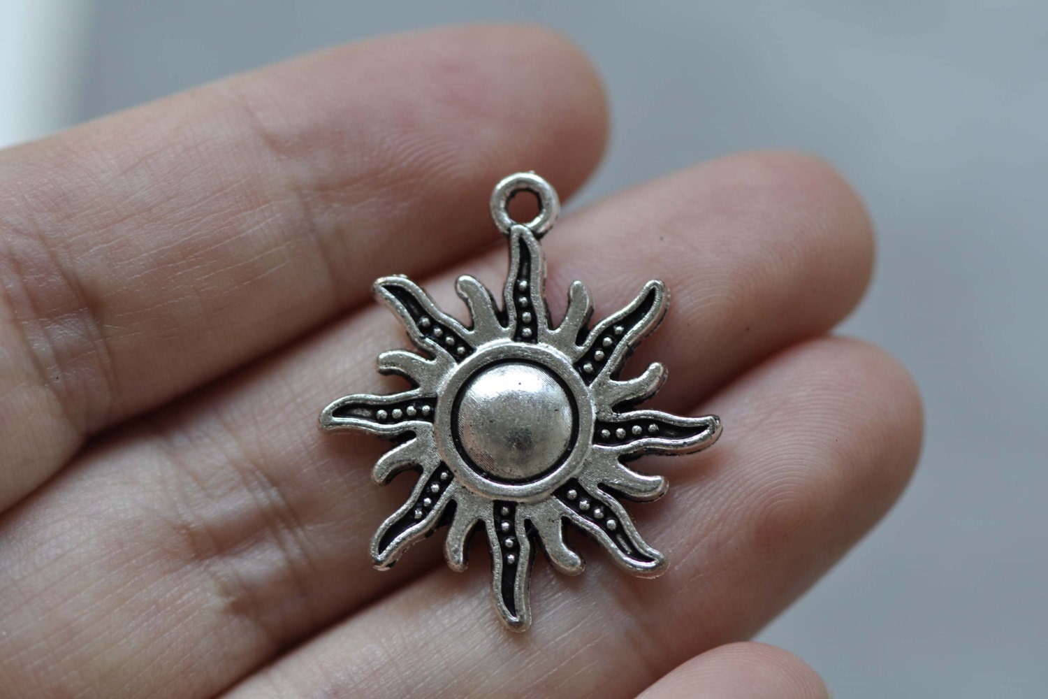 Antique Silver Sun Flame Fire Charms 25x28mm Set of 20 A8031 - Etsy