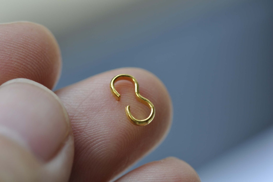 Gold 8 Shaped Chain Cord Clasps Findings 4x8mm Set of 100 A8163 - Etsy