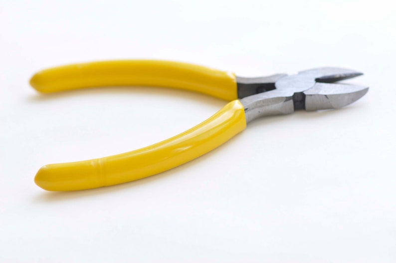 Round Flat Nose Wire-cutter Jewelry Pliers Yellow Handle Tool - Etsy