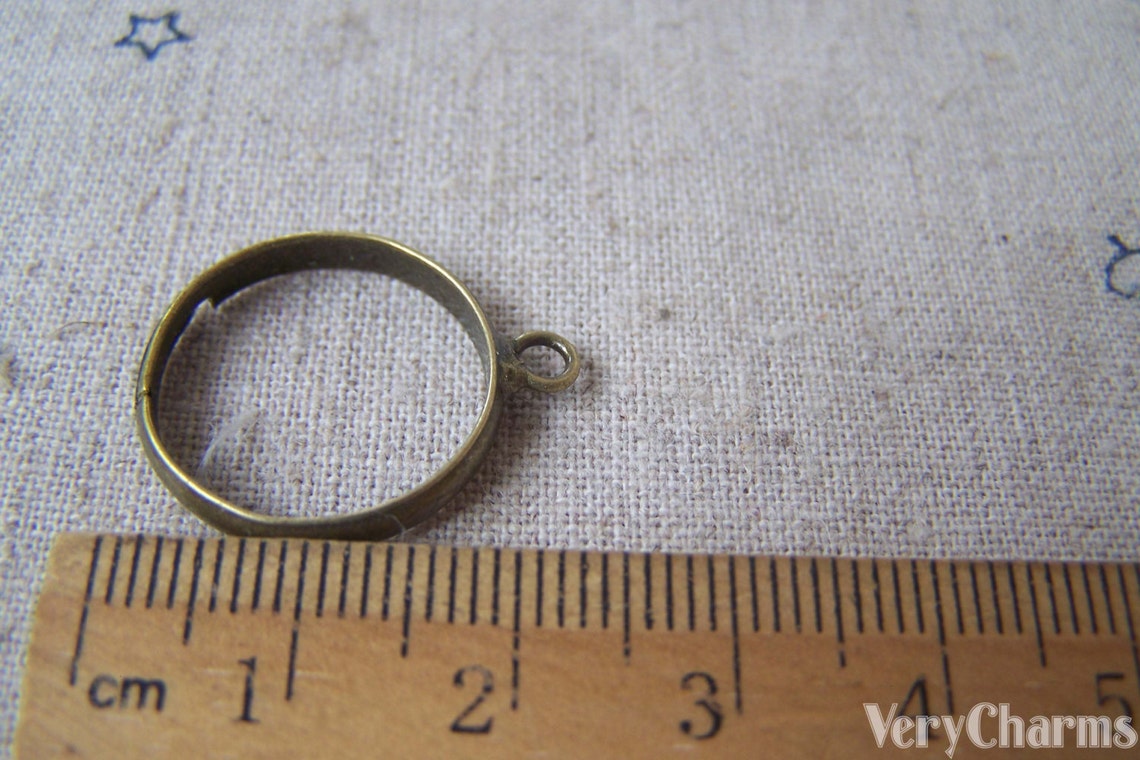 10 Pcs of Antique Bronze Brass Adjustable Single Loop Ring - Etsy