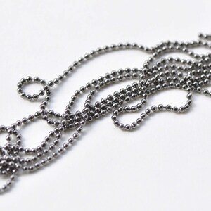 16ft (5m) Gunmetal Black Ball Chain 1.5mm A8780 - Etsy