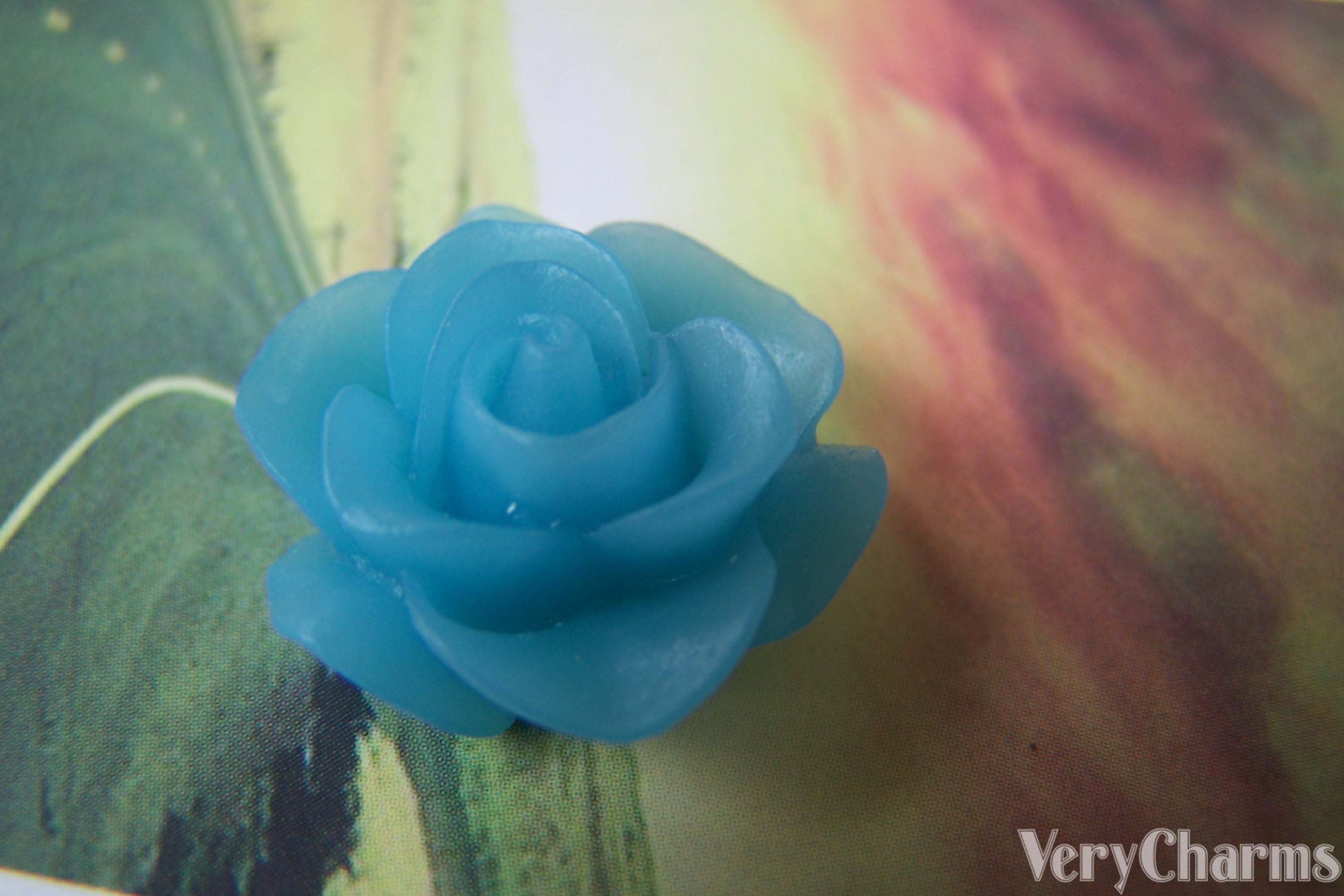 10 Pcs of Resin Baby Blue Round Flower Cameo 21mm A4709 - Etsy
