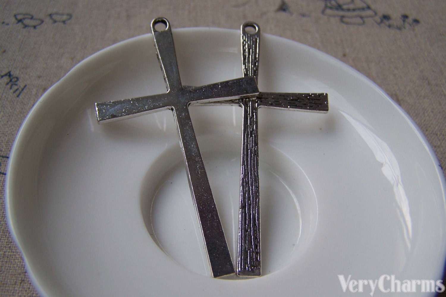 10 Pcs of Antique Silver Flat Cross Charms Huge Size 36x60mm A3800 - Etsy