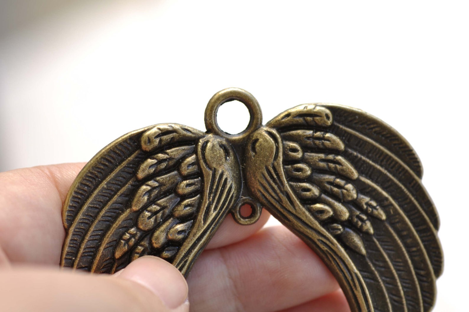 Large Angel Wings Connectors Antique Bronze Pendants 68x73mm - Etsy