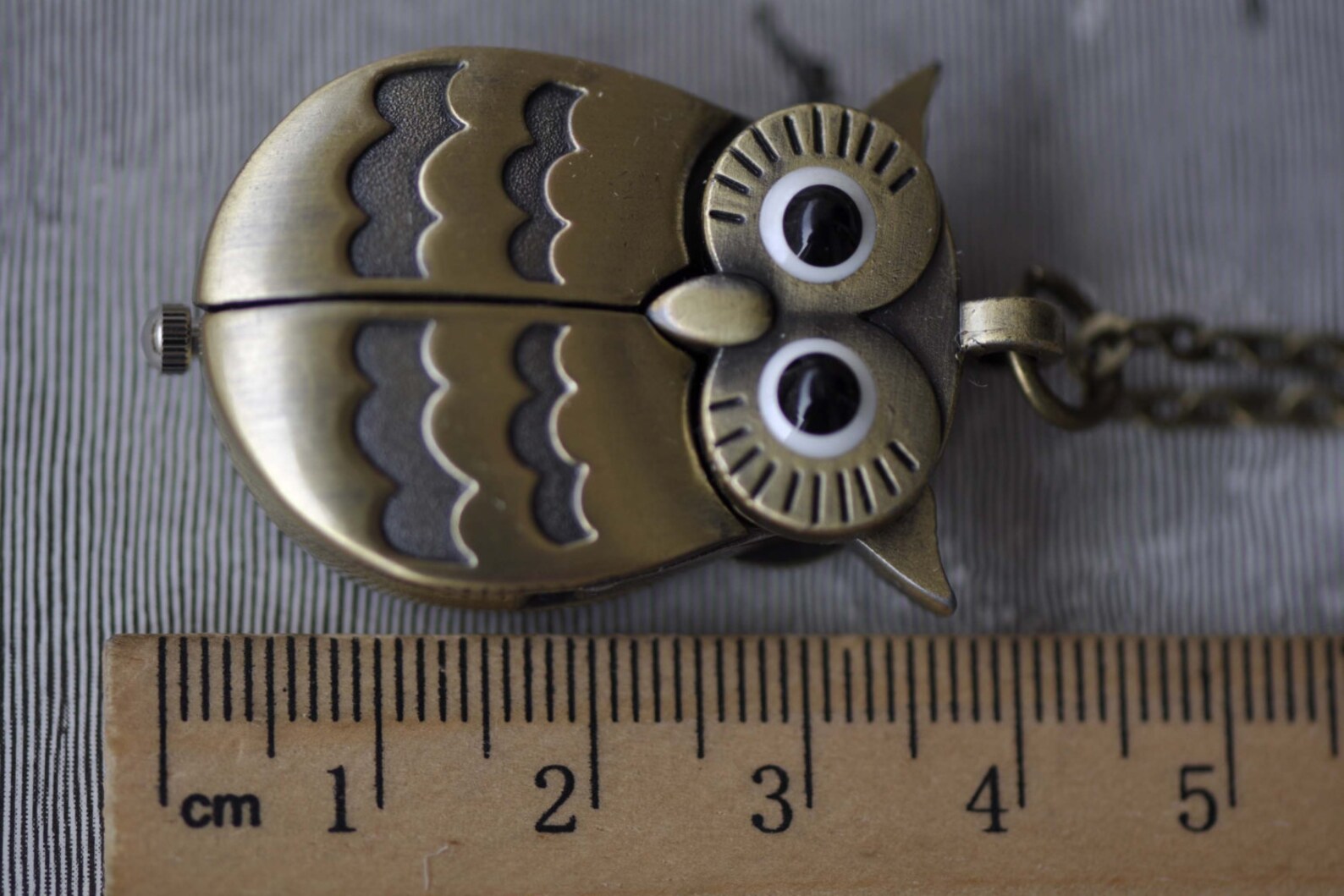 Owl Watch Antique Bronze Wavy Engraved Night Owl Watch 25x40mm Set of 1 ...
