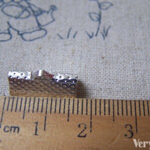 Silver Ribbon Ends Clamps Fasteners Clasps 16mm Set of 50 Pcs A4882 - Etsy