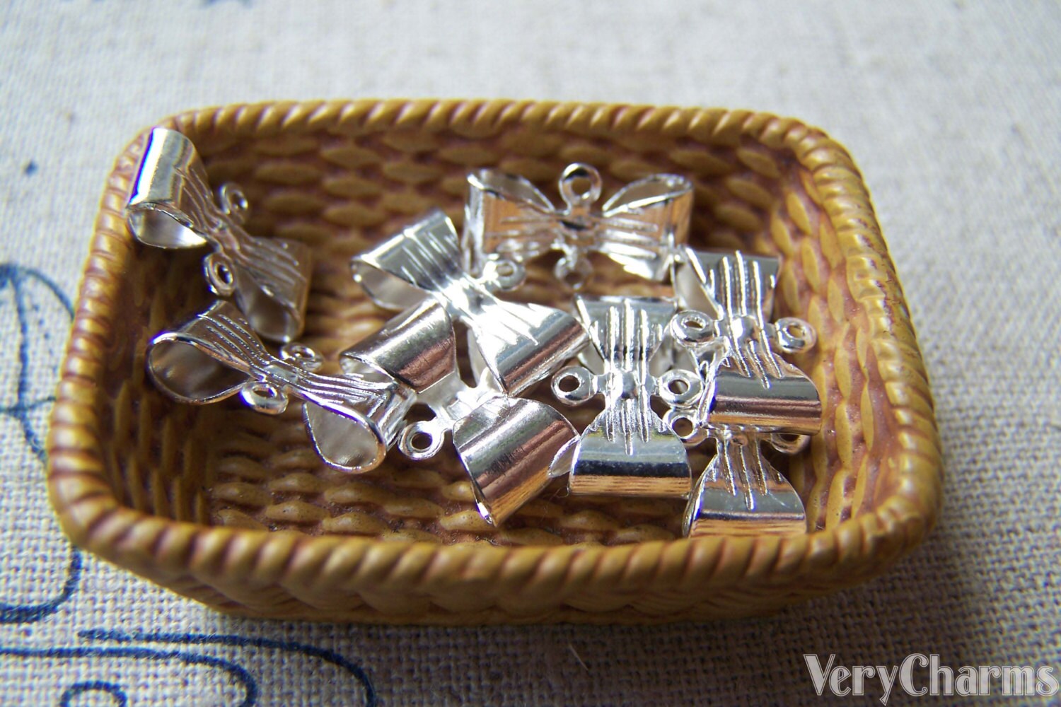 20 Pcs of Silver Tone Brass Bow Tie Knot Connector 7x12mm A4478 - Etsy