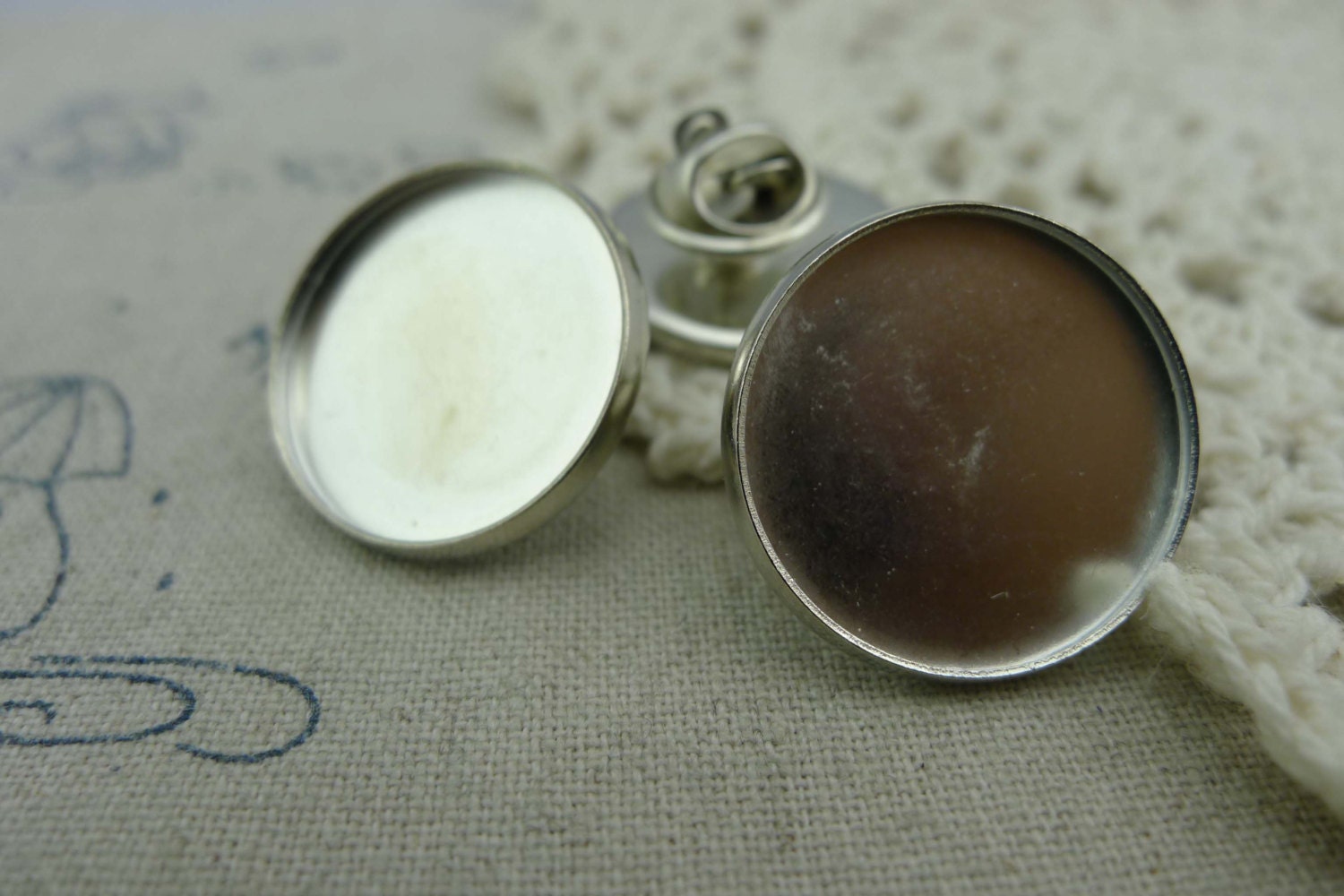 Silvery Gray Tie Tack Clutch Round Lapel Pin Brooch Blank - Etsy