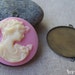 10 Pcs of Antique Bronze Round Sawtooth Cameo Base Settings Match 30mm ...